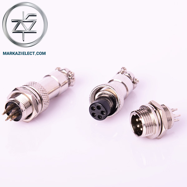 سوکت و کانکتور - GX12-5PIN - فروشگاه الکترونیک مرکزی